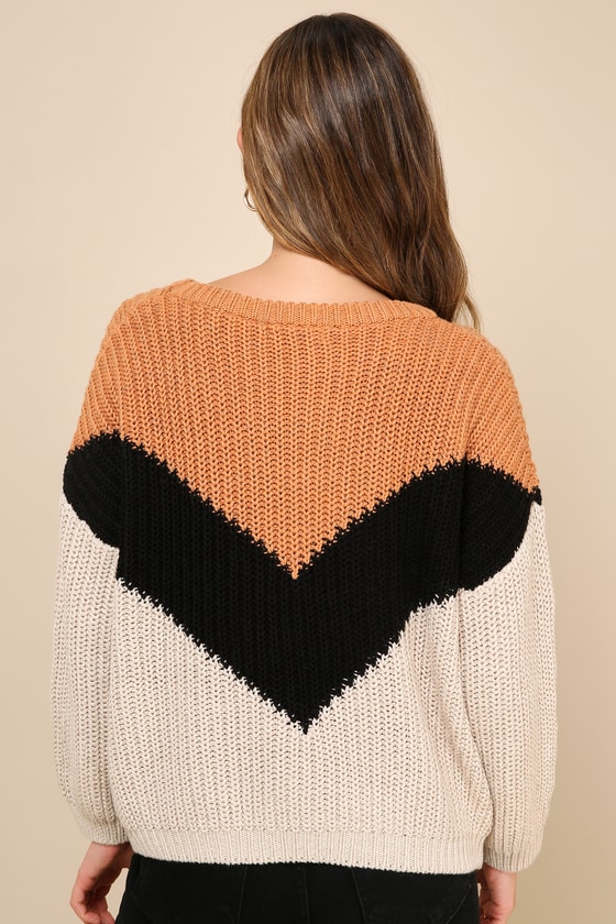 Cute Tan Sweater - Chevron Sweater - Knit Sweater - Camel Sweater - Lulus