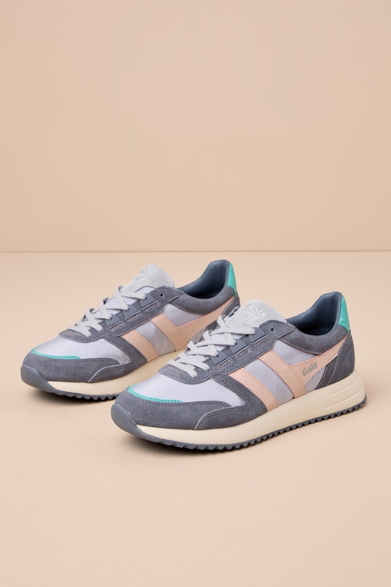 Gola Chicago Light Grey - Light Grey Sneakers - Color Block Shoes - Lulus