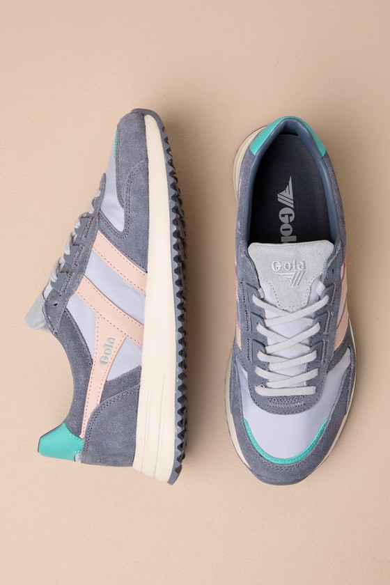 Gola Chicago Light Grey - Light Grey Sneakers - Color Block Shoes - Lulus