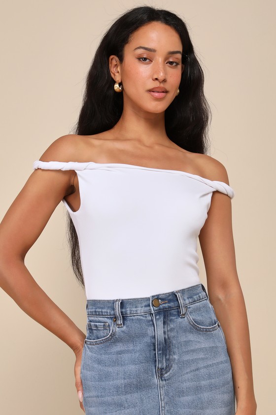 Ivory Tank Top - Twisted Strap Tank Top - Square Neck Tank Top - Lulus