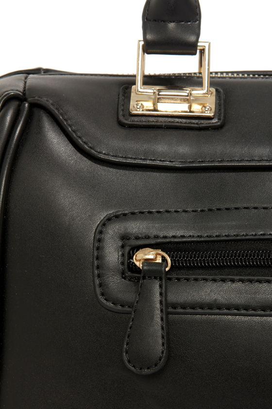 Roomy Black Handbag - Oversized Handbag - Structured Handbag - Black ...