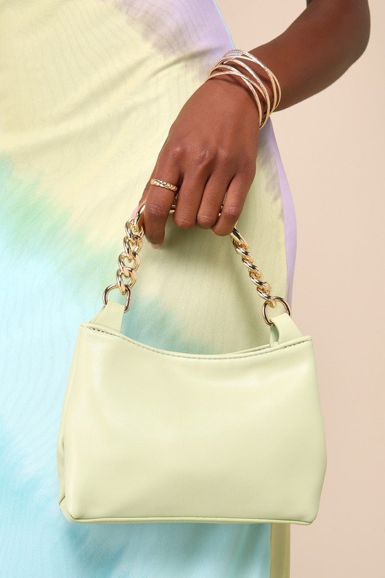 Chain Strap Purse - Light Green Mini Bag - Crossbody Handbag - Lulus