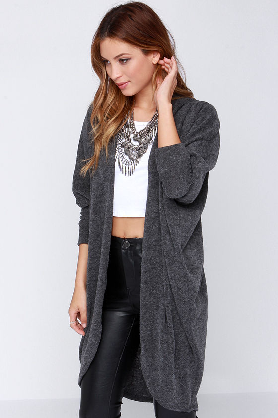 Cute Grey Cardigan - Knit Cardigan - Open Front Cardigan - $38.00 - Lulus