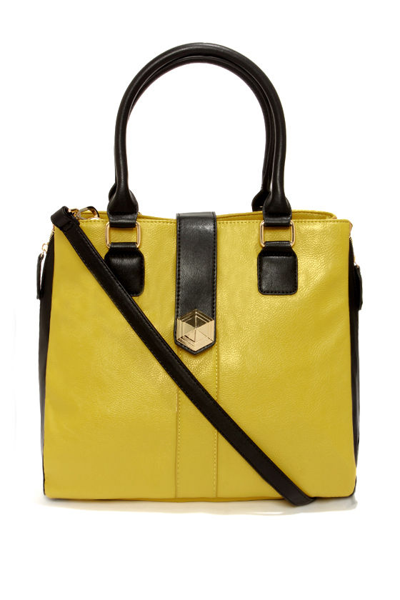 Cute Chartreuse Handbag - Color Block Handbag - Chartreuse Purse - $46. ...