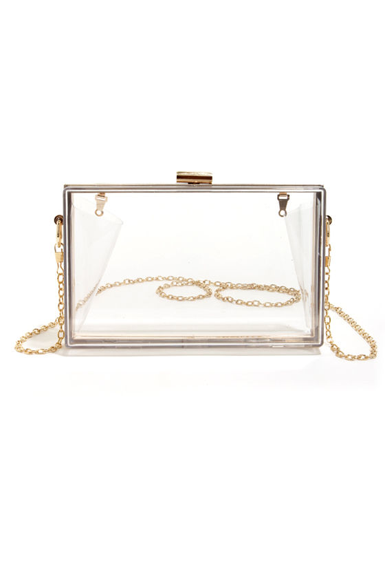 Cute Clear Clutch - Lucite Clutch - Box Clutch - Clear Purse - $44.00 ...