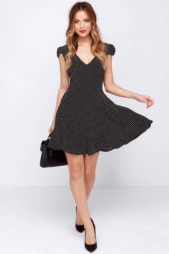 Faithfull The Brand Sunday Daze - Skater Dress - Black Dress - $97.00