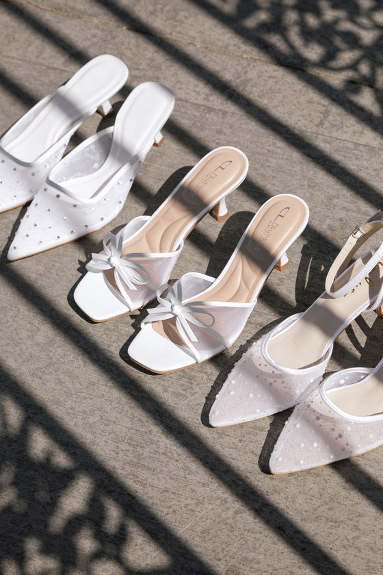 CL by Laundry Jump Up - Patent Mesh Sandals - Bow Slide Sandals - Lulus