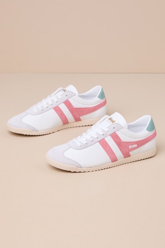 Gola Bullet Pure - White Color Block Sneakers - Leather Sneakers - Lulus