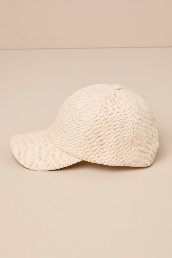 Beige Raffia Baseball Cap - Woven Raffia Hat - Baseball Cap - Lulus