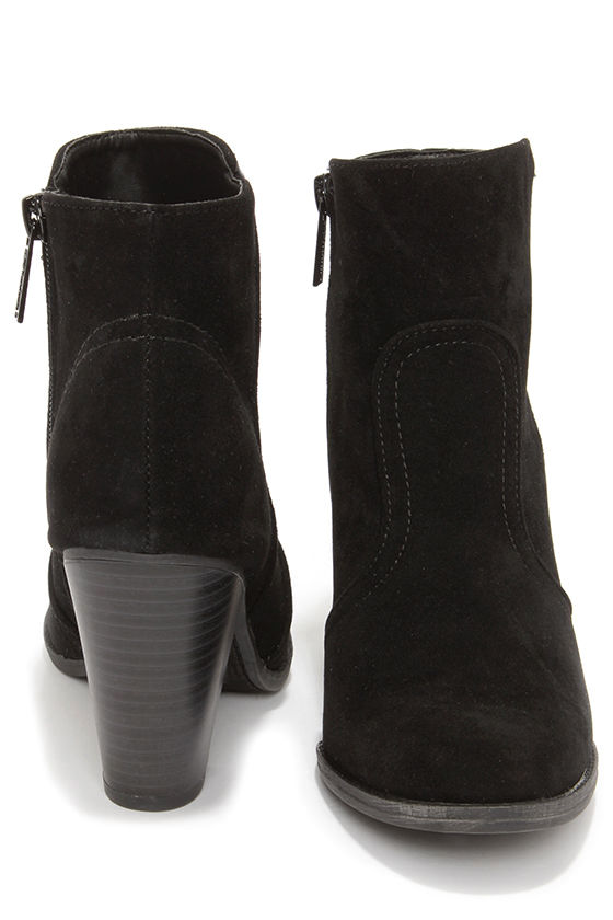 Cute Black Boots - Suede Boots - Ankle Boots - Booties - $34.00 - Lulus