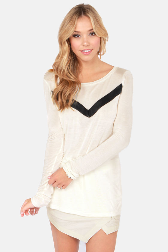 Cute Ivory Top - Long Sleeve Top - BB Dakota Deborah Top - $63.00