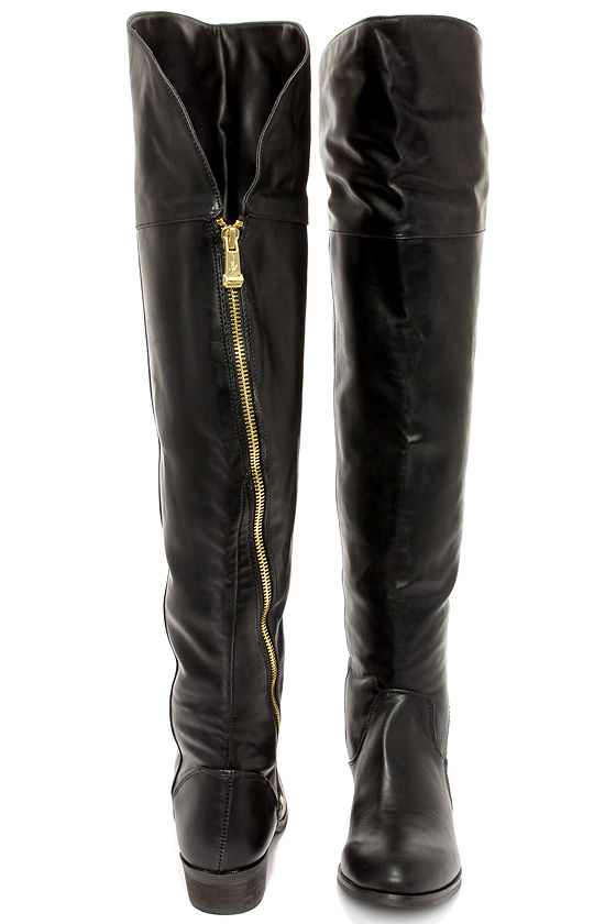 Report Signature Gwyn Boots - Black Boots - Over the Knee Boots - $99. ...