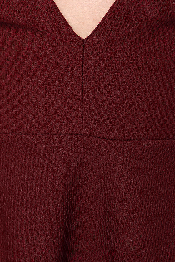 Sexy Burgundy Dress Sleeveless Dress Peplum Dress 44 00