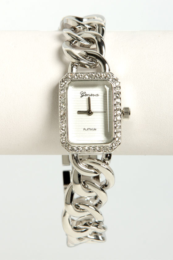 Lovely Rhinestone Watch - Silver Watch - $24.00 - Lulus