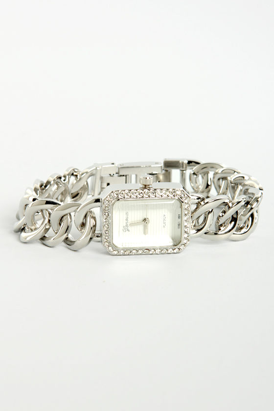 Lovely Rhinestone Watch - Silver Watch - $24.00