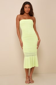 Green Strapless Dresses for Women - Lulus