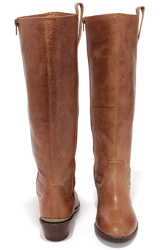 Cute Tan Boots - Leather Boots - Riding Boots - Knee High Boots - $141. ...