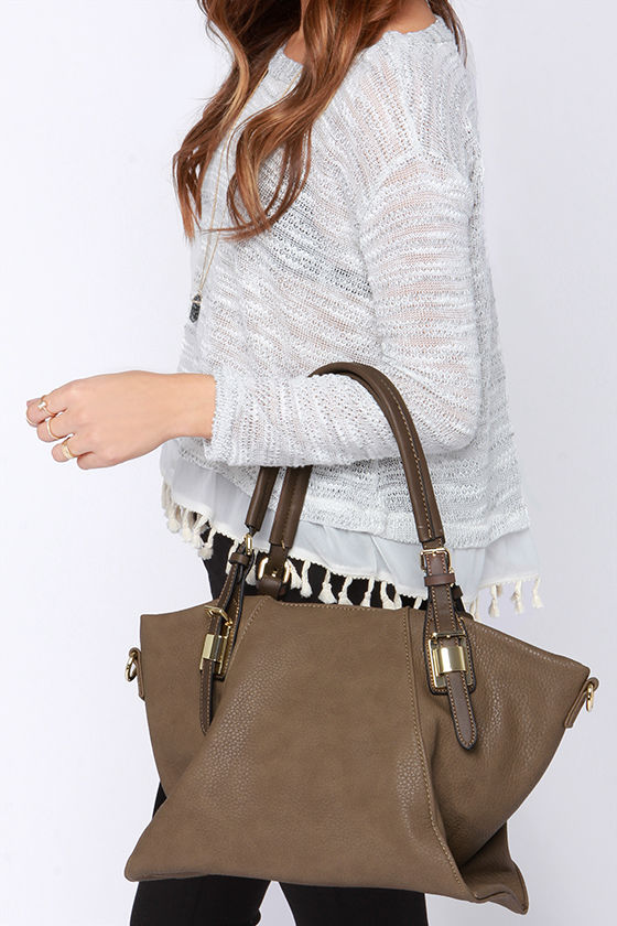 Chic Taupe Handbag - Brown Purse - Winged Purse - $55.00 - Lulus