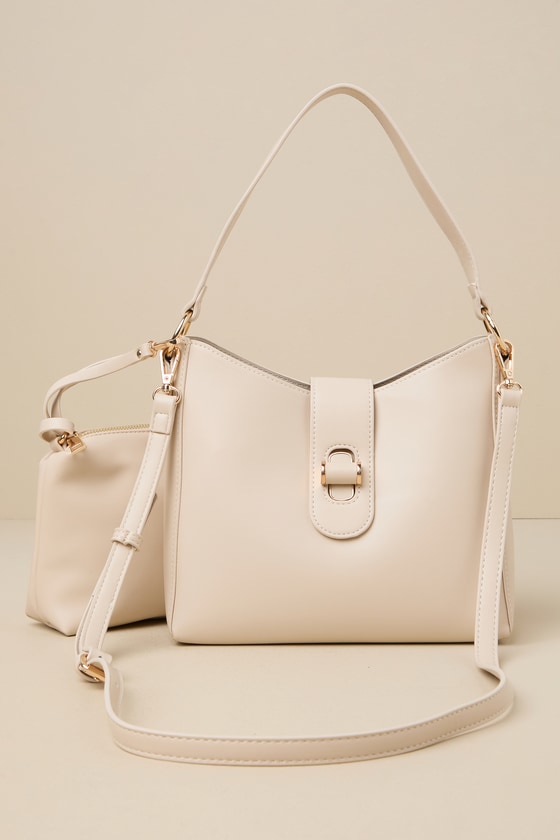 Light Taupe Bag - Faux Leather Crossbody Bag - Shoulder Bag - Lulus