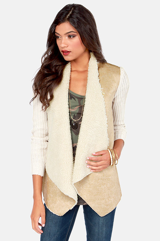 Cozy Beige Jacket - Shearling Jacket - $131.00 - Lulus