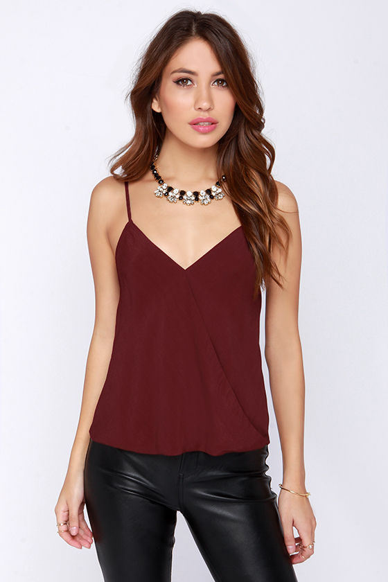 Chic Burgundy Top - Wrap Top - Tank Top - $37.00 - Lulus