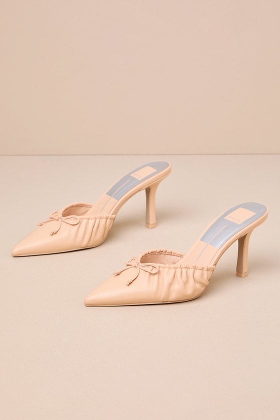 Dolce Vita Kairi French Vanilla - Beige Mules - Bow Mule Pumps - Lulus