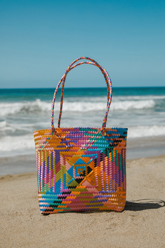Casa Clara Kimber - Multi Woven Tote Bag - Rainbow Tote Bag - Lulus
