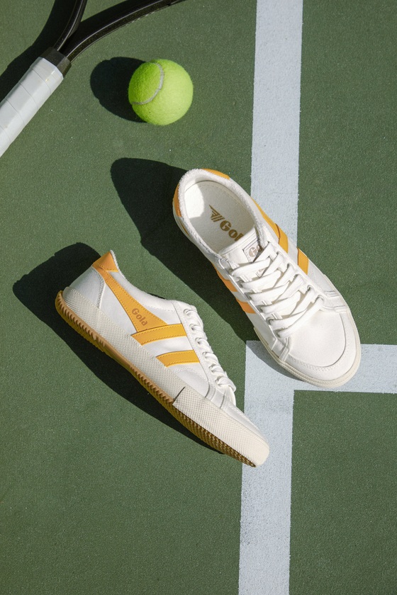 Gola Stratus Off White and Sun - Canvas Sneakers - Cute Sneakers - Lulus
