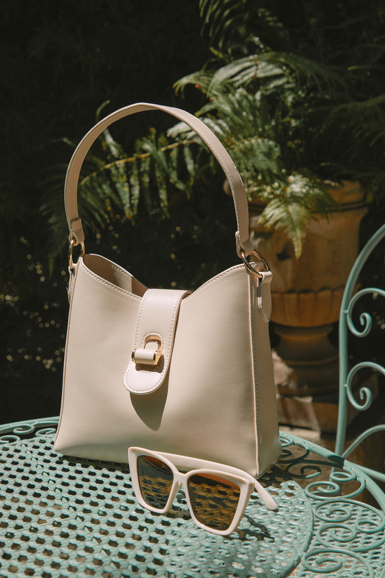 Light Taupe Bag - Faux Leather Crossbody Bag - Shoulder Bag - Lulus