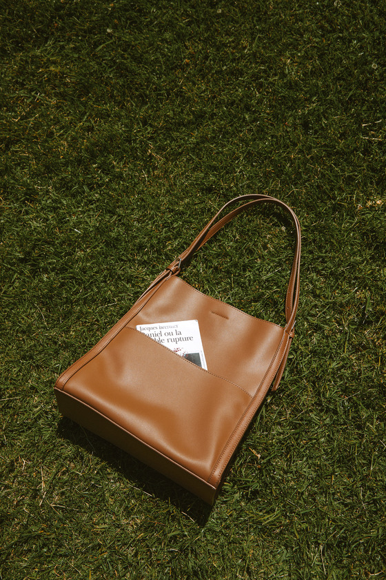 Chic Brown Bag - Faux Leather Bag - Brown Tote Bag - Office Tote - Lulus