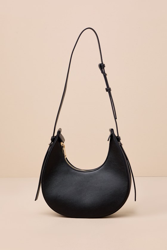 Black Crescent Bag - Black Shoulder Bag - Black Purse - Purse - Lulus