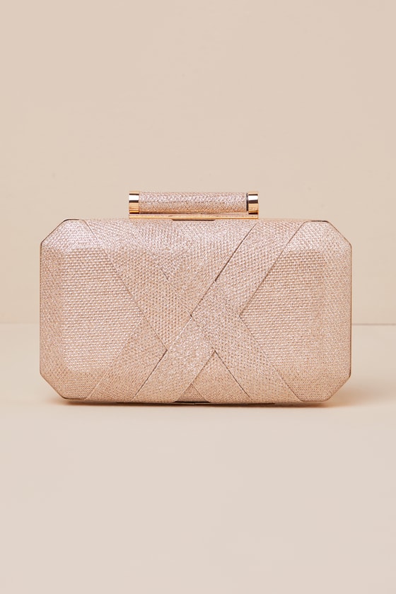 Gold Shiny Metallic Clutch - Hard-Sided Clutch - Clutch - Bag - Lulus