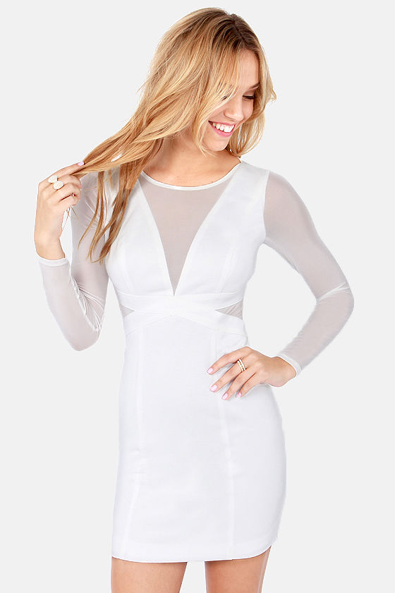 Sexy Ivory Dress - Cutout Dress - Bodycon Dress - $61.00 - Lulus