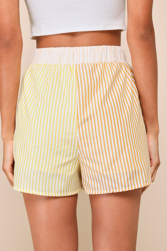 Yellow Striped Shorts - Women's Boxers - Boxers for Women - Lulus