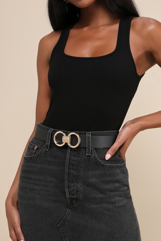Black Double Buckle Belt - Horse Bit Belt - Women's Belt - Belt - Lulus