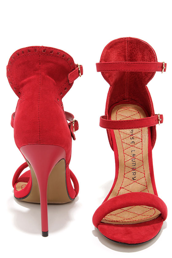 Chinese Laundry Lolita Heels - Red Heels - Ankle Strap Heels - $79.00 ...