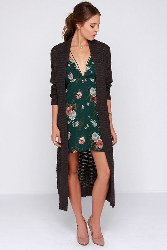 Pretty Green Dress - Slip Dress - Floral Print Dress - $42.00 - Lulus