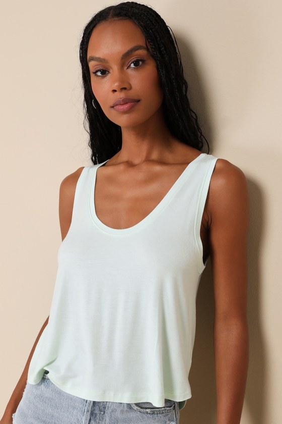 Mint Green Tank Top - Scoop Neck Tank Top - High-Low Tank Top - Lulus