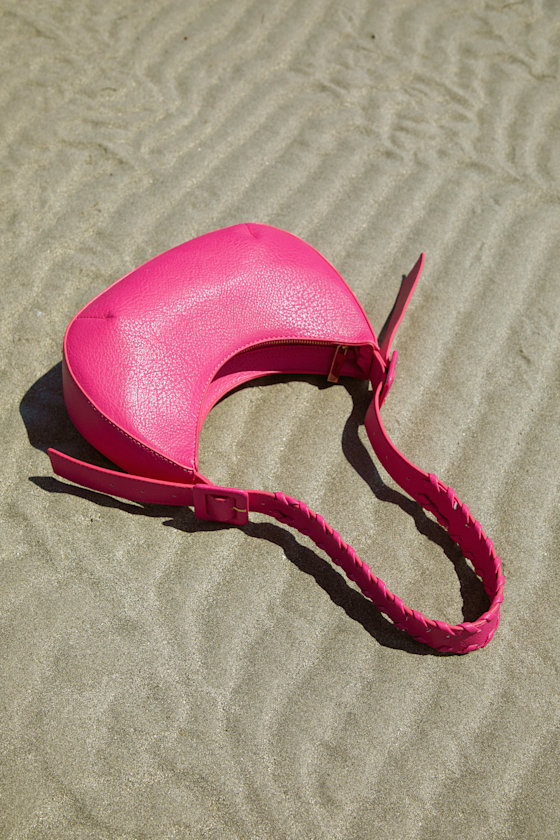 Hot Pink Shoulder Bag - Textured Shoulder Bag - Hot Pink Purse - Lulus