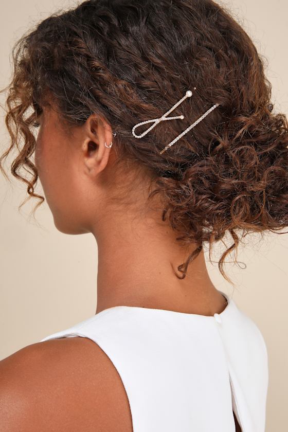 Gold Rhinestone Hair Pin Set - Six-Piece Hair Pin Set - Hair Pins - Lulus