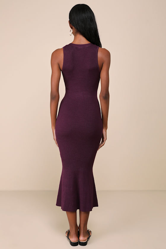 Purple Sweater Dress - Button-Front Sweater Dress - Sweater Dress - Lulus
