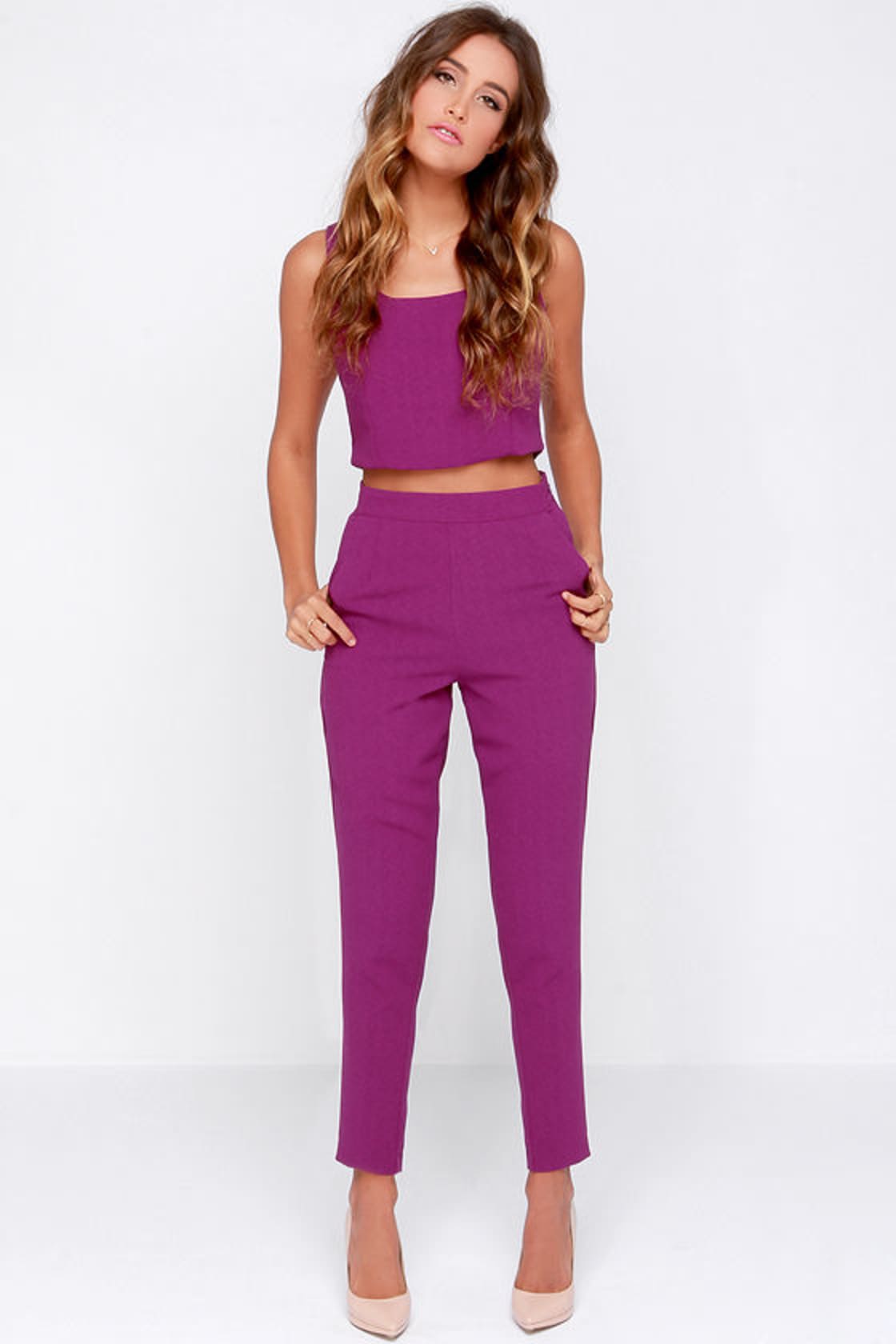 Two-Piece Set - Purple Outfit - Pants Set - $76.00 - Lulus