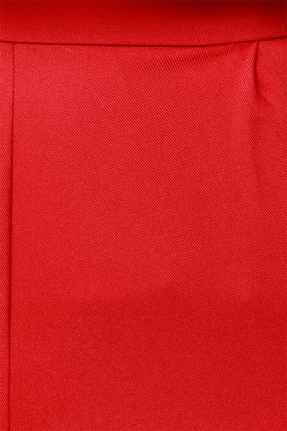 Chic Red Pants - High Waisted Pants - Red Trousers - $37.00