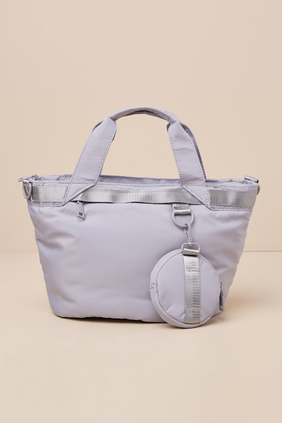 Grey Nylon Tote - Puffy Utility Tote - Crossbody Tote - Tote Bag - Lulus