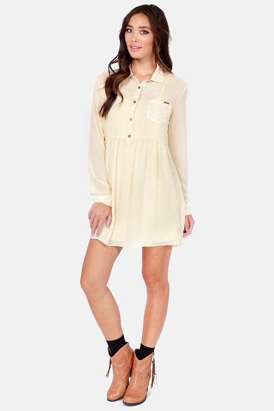 Volcom Space Case Dress - Cream Dress - Lace Dress - $59.50 - Lulus