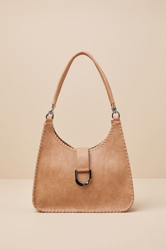 Tan Whipstitched Bag - Shoulder Bag - Big Shoulder Bag - Purse - Lulus