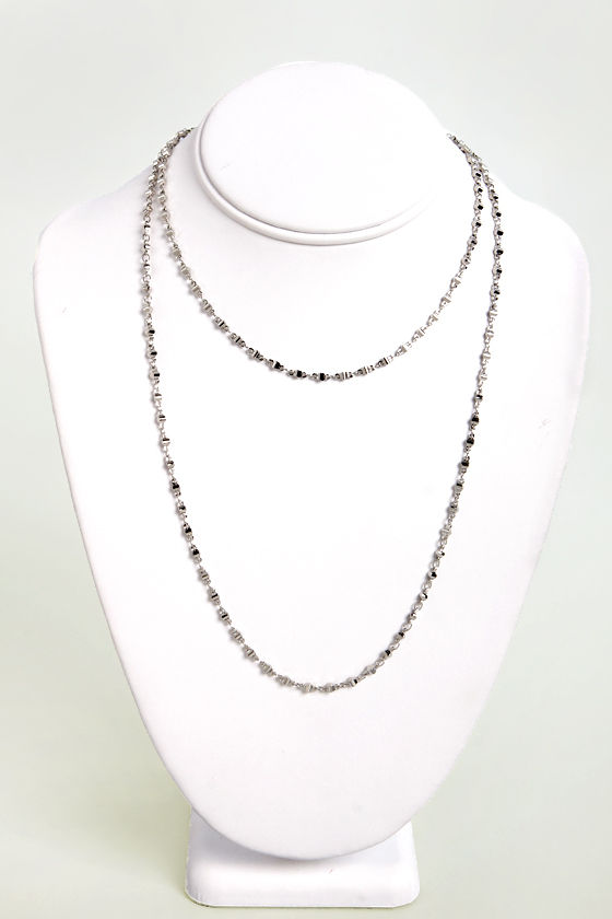 Pretty Silver Necklace - Chain Necklace - $18.00 - Lulus