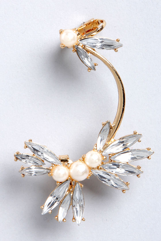 Lovely Rhinestone Ear Cuff - Over-the-Ear Cuff - $12.00 - Lulus