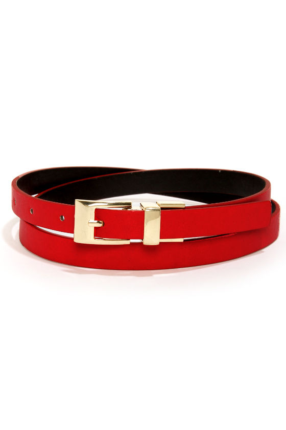 Cute Red Belt - Skinny Belt - Vegan Leather Belt - $12.00 - Lulus