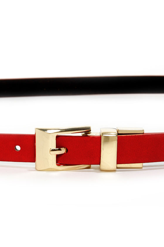 Cute Red Belt - Skinny Belt - Vegan Leather Belt - $12.00 - Lulus